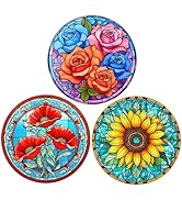 Amazon.com: WBQMUNY 3 Styles Rose Window Clings,10"Electrostatic Window ...