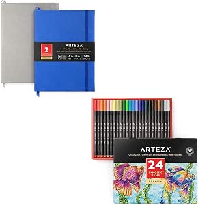 Amazon.com : ARTEZA Journal Notebooks Cobalt Blue and Gray, Pack of 2 ...