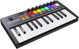 Amazon.com: KONIX Controlador de teclado MIDI de 25 teclas, USB MIDI ...