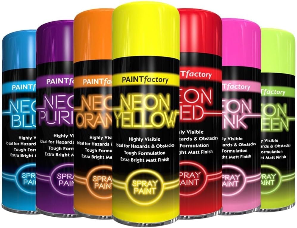 C 12 CANS OF FLUORESCENT NEON spray can paint 200ML Graffiti (Banksey ...