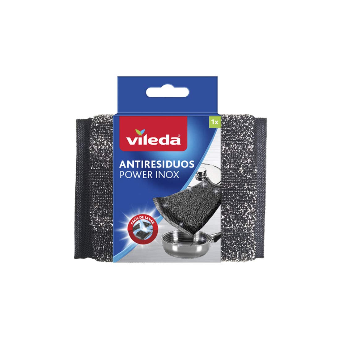Fibra Lavatrastes Antiresiduos Power Inox Limpieza Vileda : Amazon.com ...