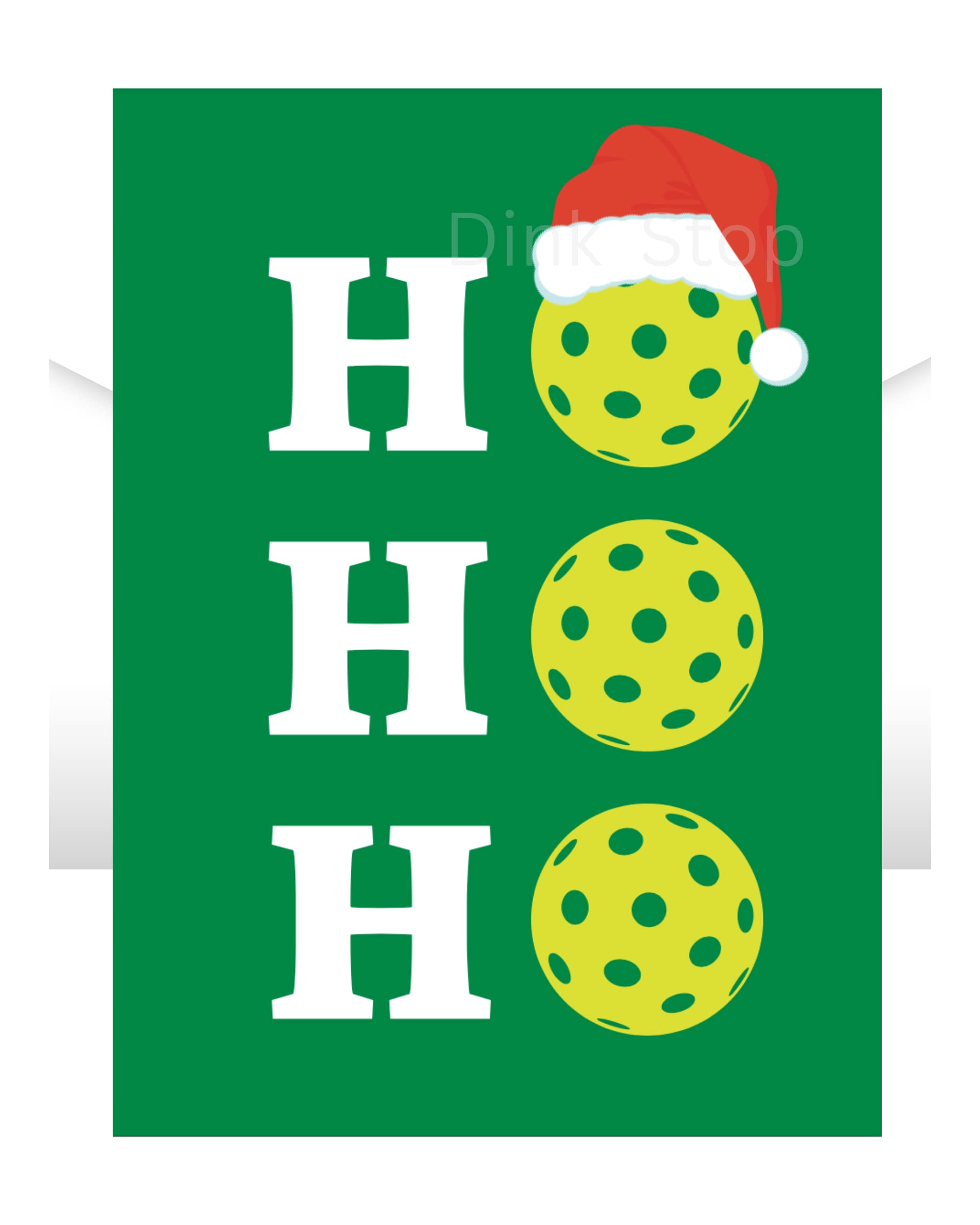 Amazon.com: 12 HO HO HO Pickleball Christmas Cards with Envelopes | 7 x ...