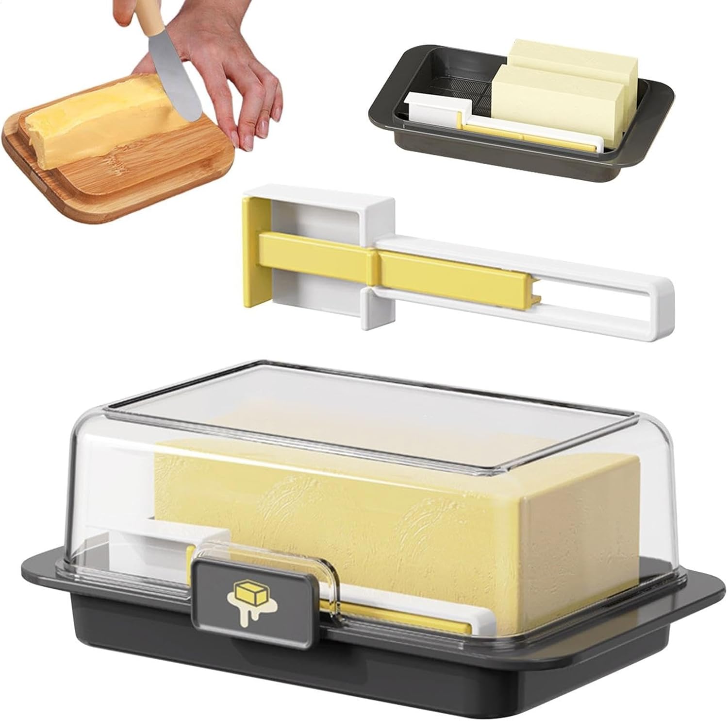 Amazon.com | Butter Dish with Lid, Airtight Butter Holder Butter ...