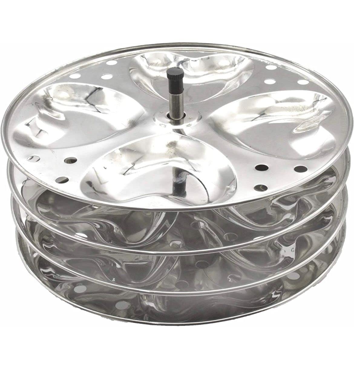 MeKa E-Shop Heart Shape Stainless Steel Idli Thattu, Idly Maker with ...