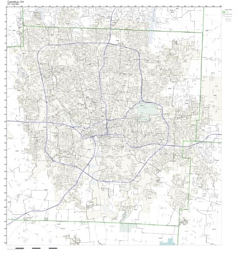Amazon.com : ZIP Code Wall Map of Columbus, OH ZIP Code Map Laminated ...
