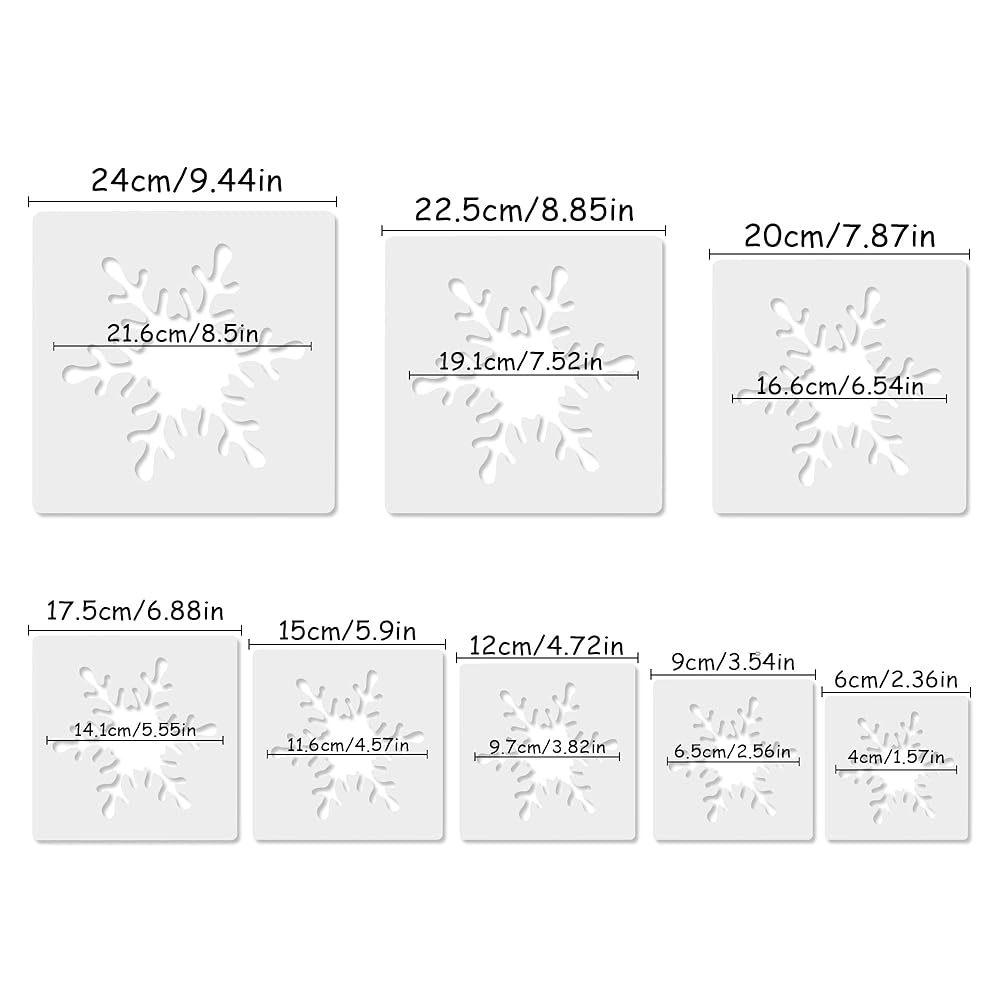 Snow Stencil, 8 PCS Different Size Snow Stencils, Nepal | Ubuy