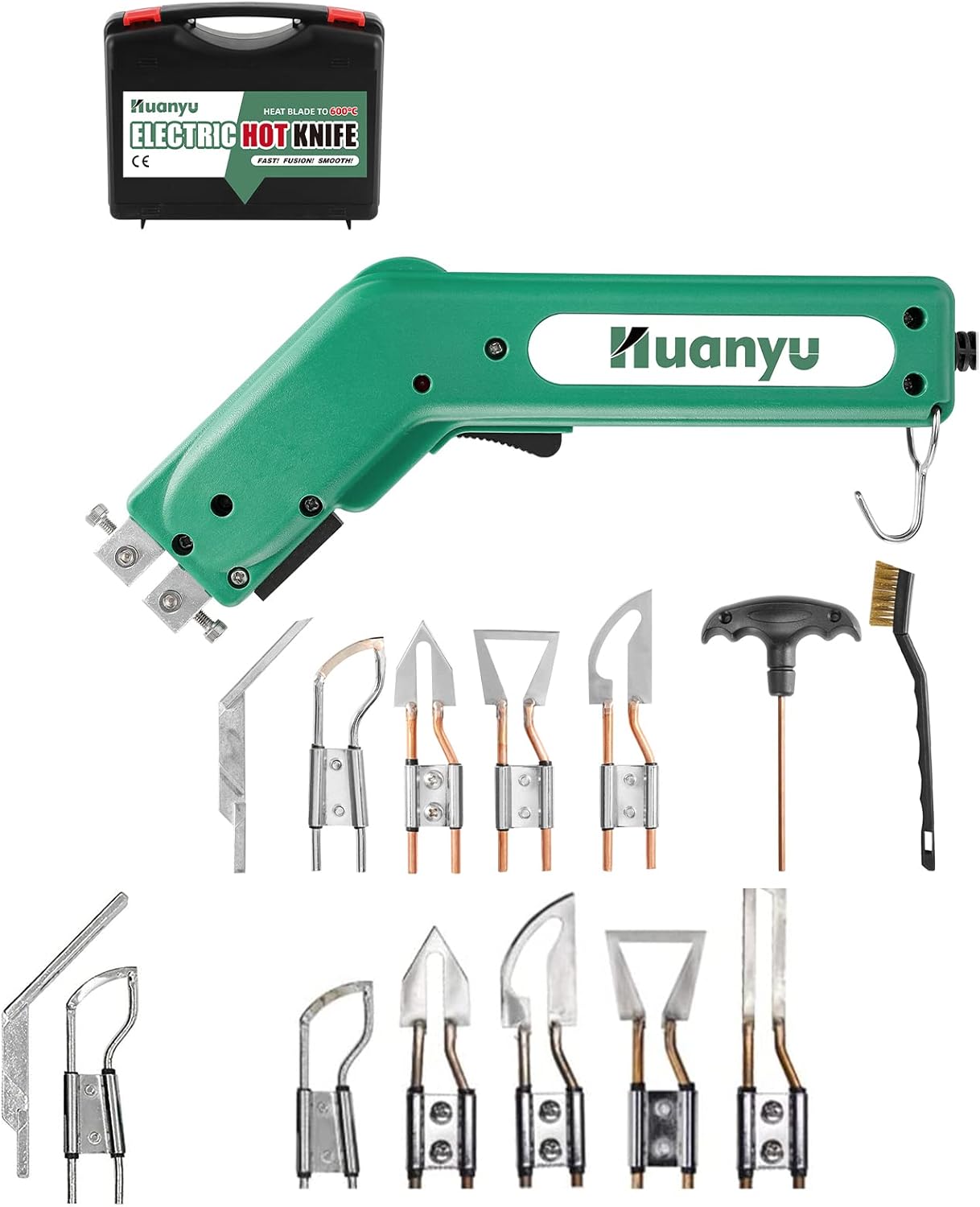 Amazon.com: Huanyu Hot Knife 100W with 4 Blades Arc/Shovel/Sharp/R-Type ...