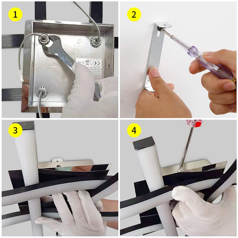 Buy Dorlink Modern LED Ceiling Light,4 Built-in LED Boards 6500K Cool ...