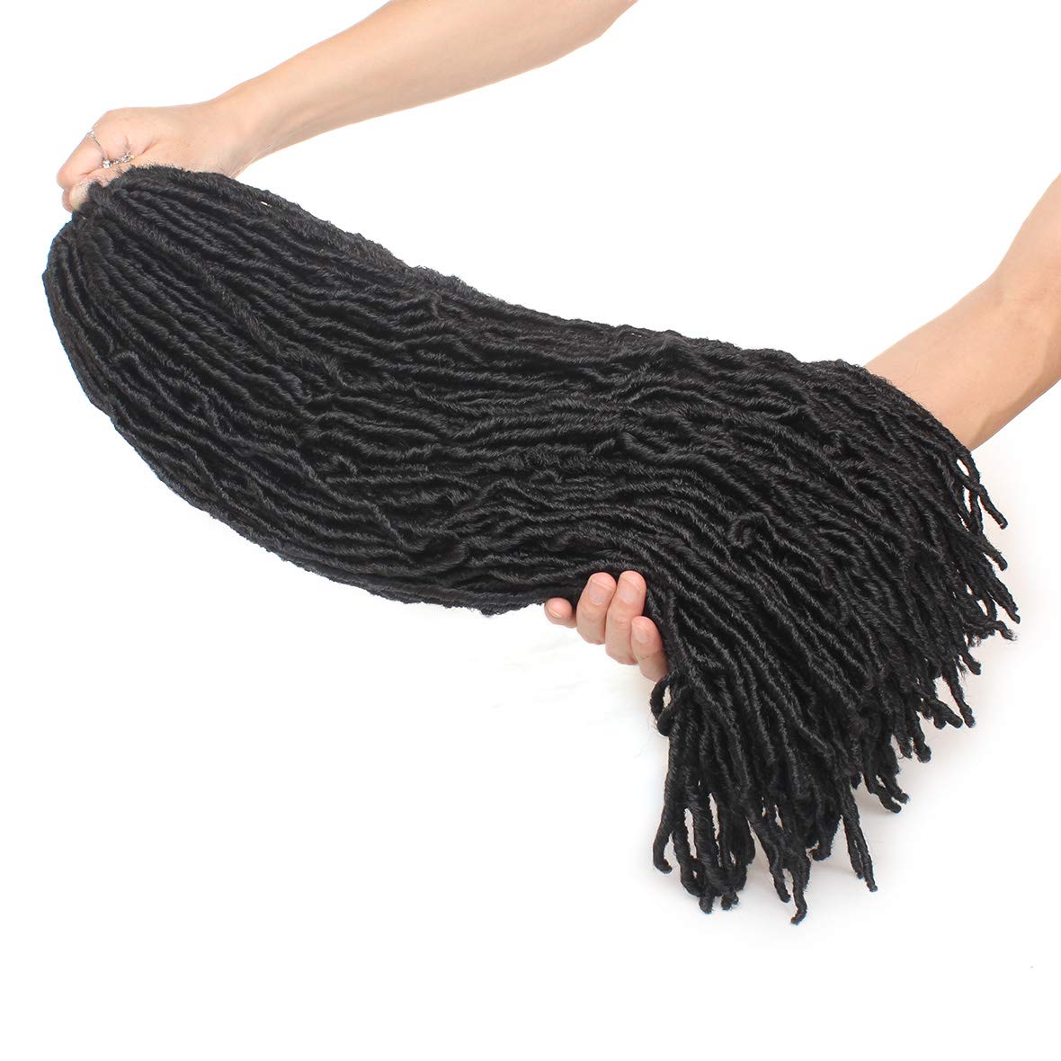 ZRQ 24 Inch Faux Locs Crochet Hair Long Goddess Locs Crochet Braids For ...