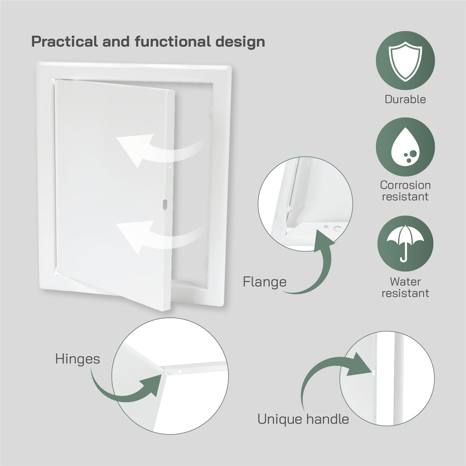 Snapklik.com : Vent Systems 8 X 10 Inch White Metal Access Panel