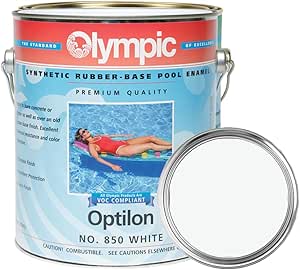 Amazon.com: Olympic Pool Paint - Optilon - White - 1 Gallon - Synthetic ...