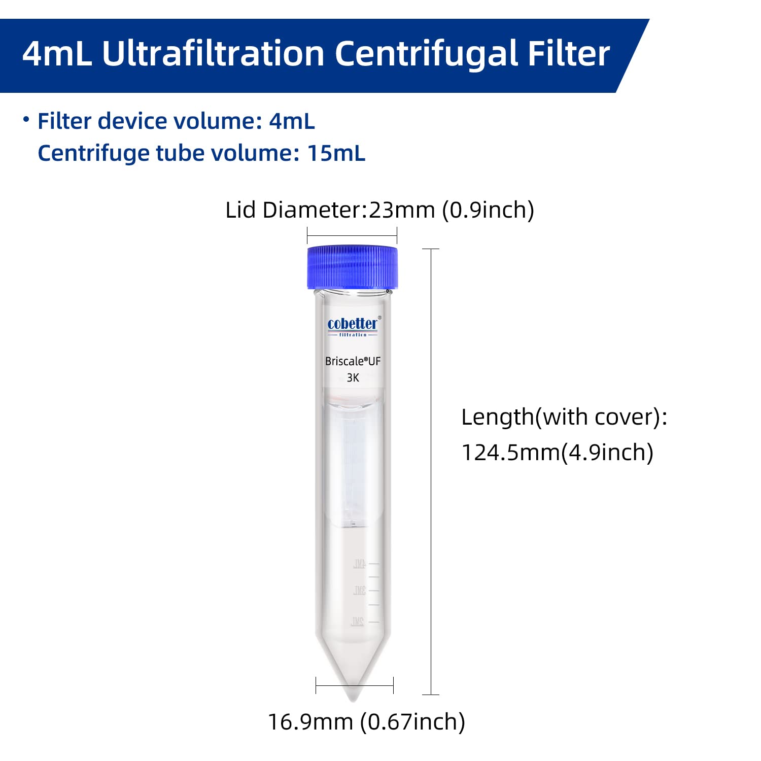 Snapklik.com : COBETTER Briscale Pack Of 15 Ultra Centrifugal Filter ...