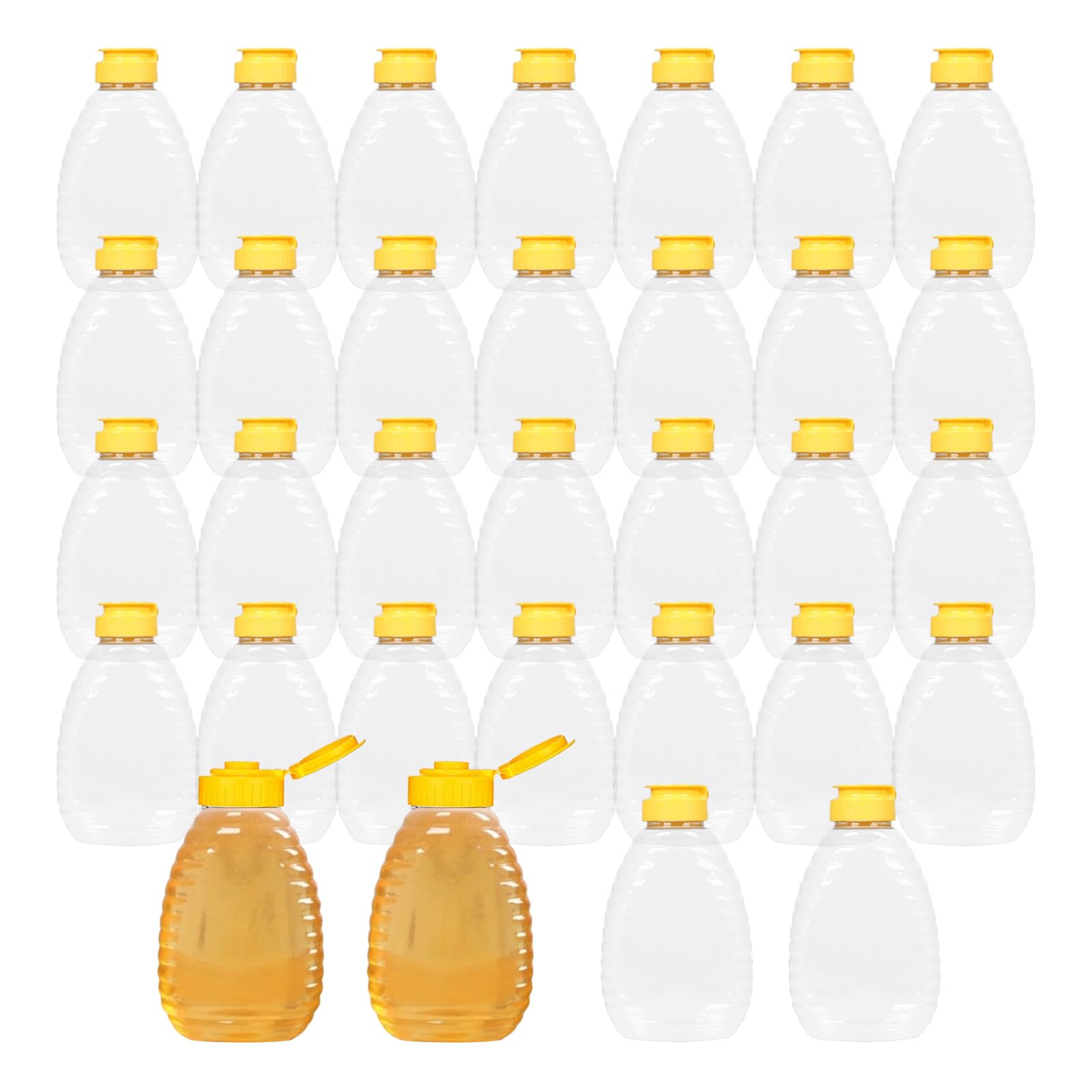 Amazon.com: Hyuetrsa 32 Pcs Clear Plastic Honey Bottles,8.8 oz Empty ...