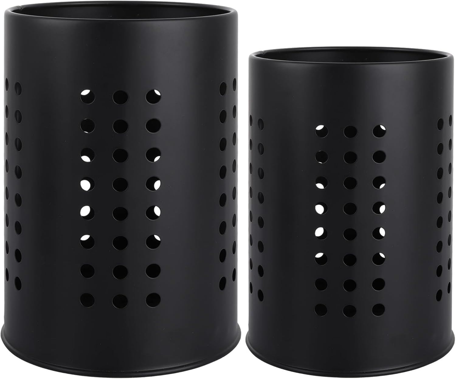 ASelected 2 Pcs Kitchen Stainless Steel Cooking Utensil Holder, Black ...