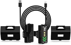 Amazon.com: BAIMOQI Game Controller Rechargeable Battery Pack for Gamepad Batteries with Battery ...