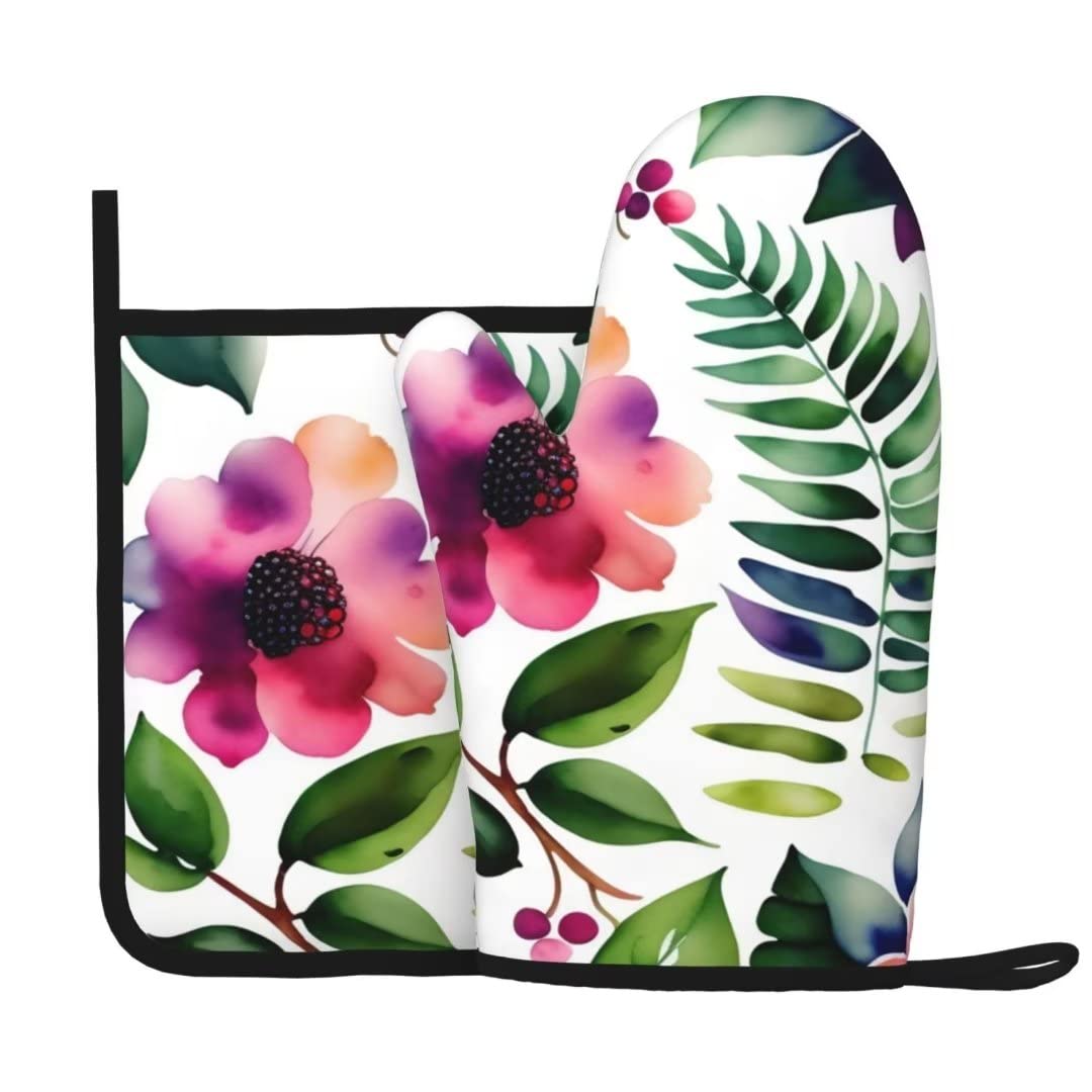 Personalized Silicone Oven Gloves Heat Insulation Kitchen Cotton ...