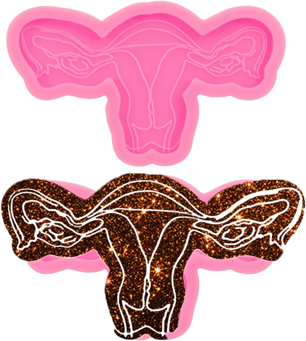 Amazon.com: AMZTOART 2PC Resin Mould 1.7in Epoxy Silicone Uterus Molds ...