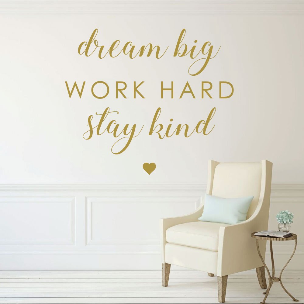 Amazon.com: Inspirational Saying Dream Big Work Hard Be Kind ...
