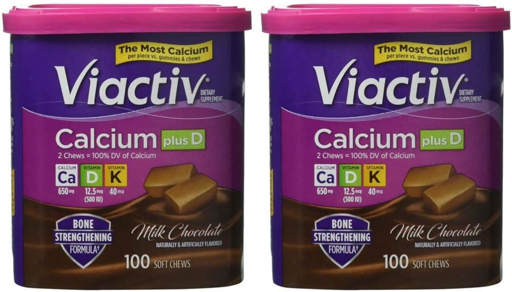 Amazon.com: Viactiv Calcium +Vitamin D3 Supplement Soft Chews, Milk ...