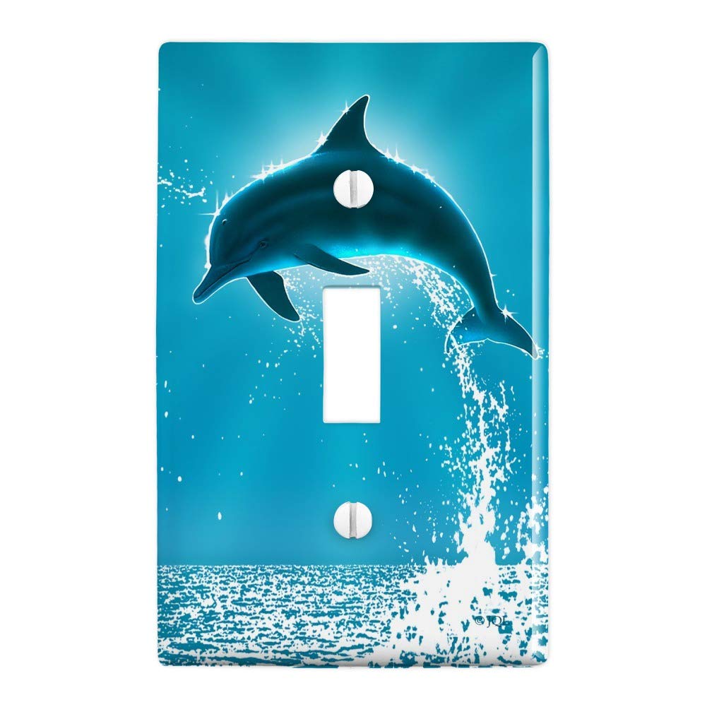 GRAPHICS & MORE Leaping Dolphin Ocean Light Plastic Wall Decor Toggle ...