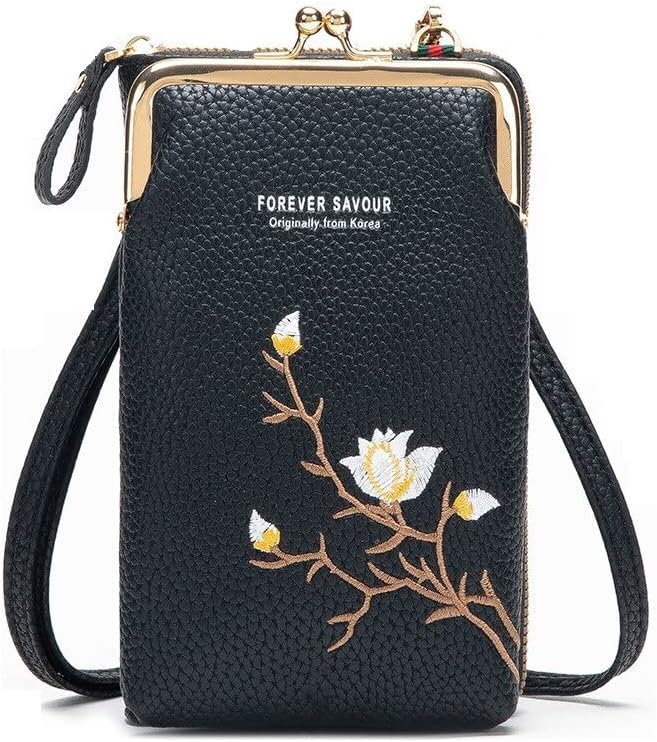 MOCA Women Sling Cross-Body Wallet with Mobile Cell Phone Holder Pouch ...