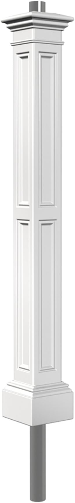 Amazon.com : Vita 10"x10"x72" Providence Round Vinyl Lamp Post, White ...