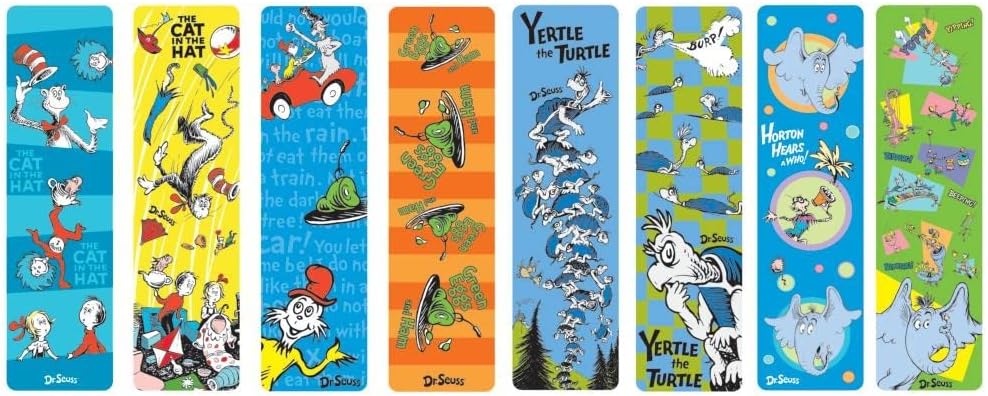 Amazon.com: Color Your Own Dr. Seuss The Cat in The Hat Bookmarks - 48 ...