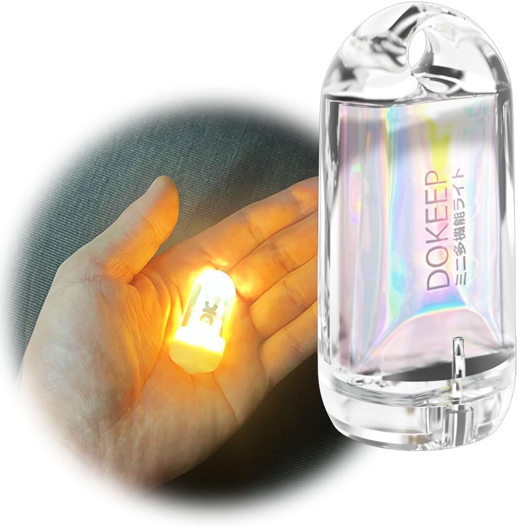 Amazon.co.jp: DOKEEP Ultra Mini LED Light, Ultra Lightweight, 0.4 oz (11 g), USB Rechargeable ...