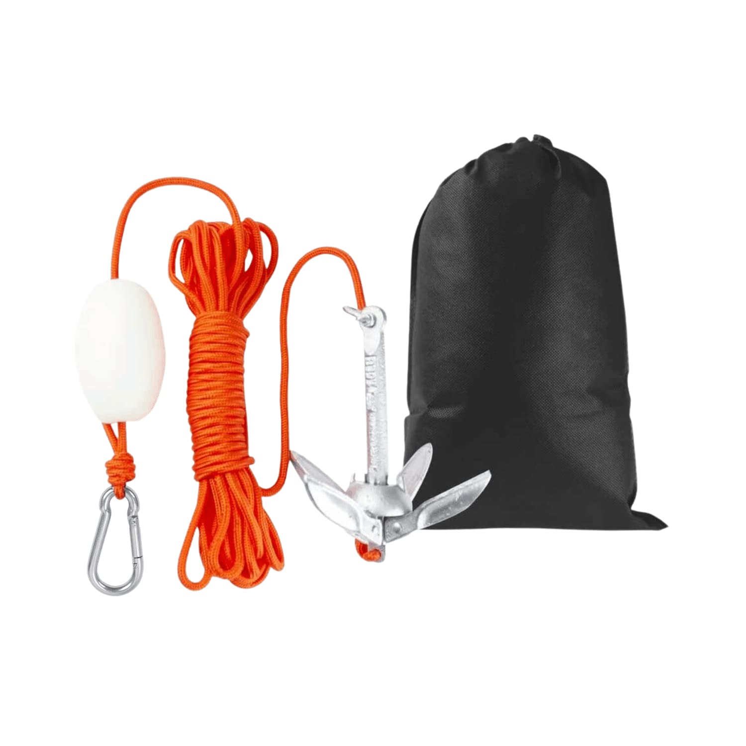 Snapklik.com : AITREASURE Small Boat Anchor Kit Folding Grapnel Anchor ...