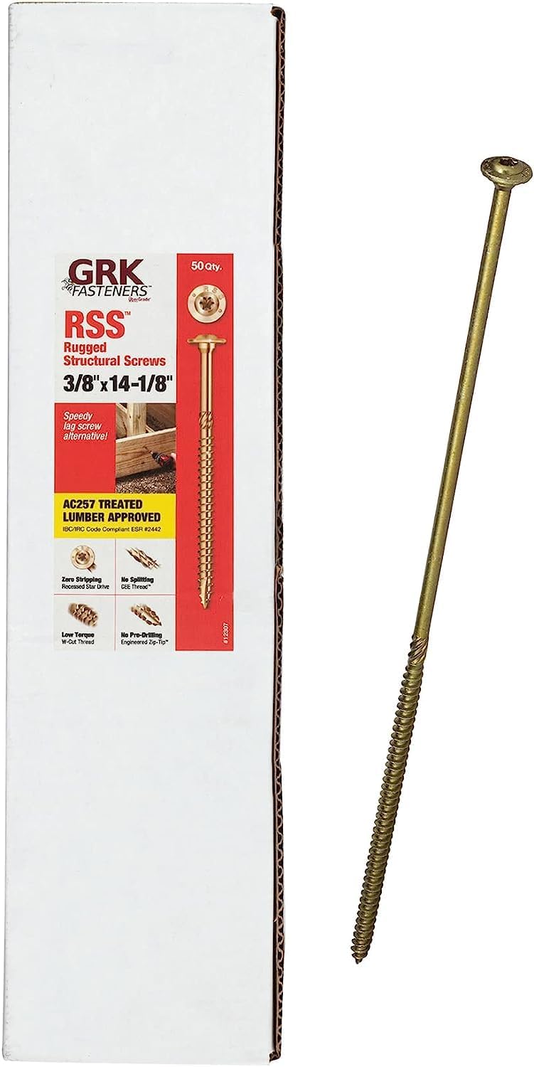 Amazon.com: GRK 12307 3/8" x 14-1/8" RSS™ Rugged Structural Screws 50 ...