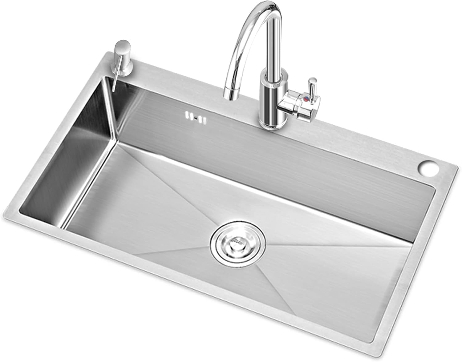 Amazon.com: CAMBOS Kitchen Sink Sink Sink Sink Single Silver Square ...