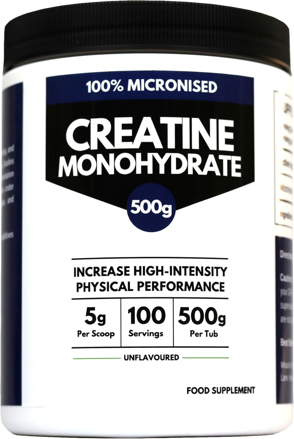 500g Creatine Monohydrate – Big Tub – 5g per Scoop - 100 Servings ...