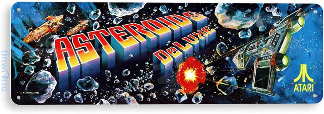 Amazon.com: Tinworld Tin Sign: Asteroids Deluxe Arcade Sign Game Room ...