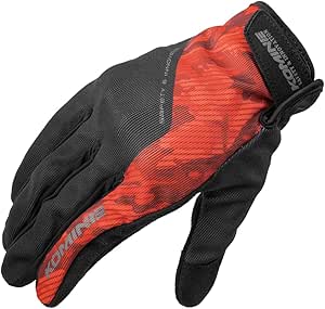 Amazon | コミネ(KOMINE) 2025モデル バイク用 06-270 GK-270 プロテクトメッシュグローブ レッド Camo 2XL | グローブ | 車＆バイク