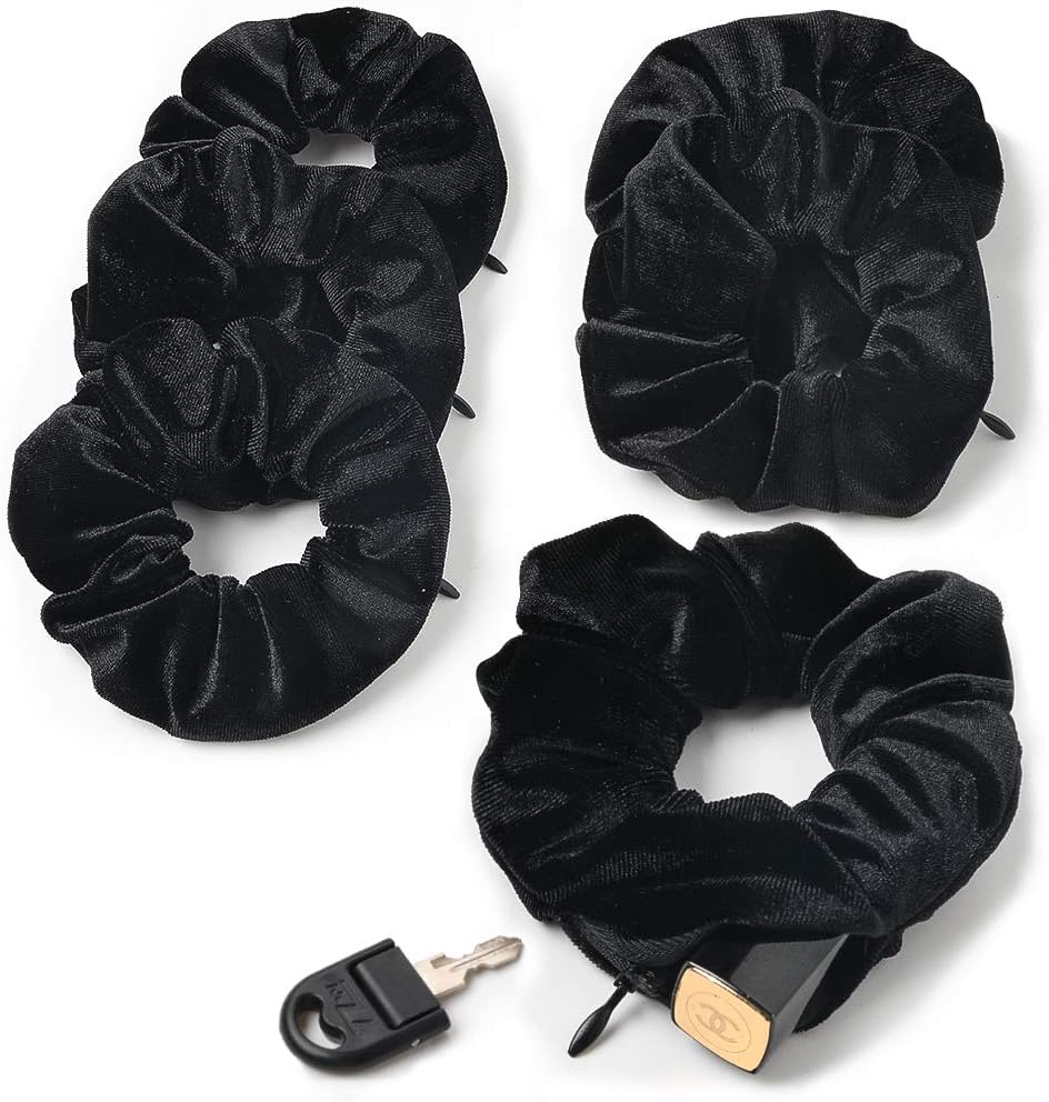 Amazon.com : Pocket Scrunchies Hair Ties with Hidden Zipper Stash ...