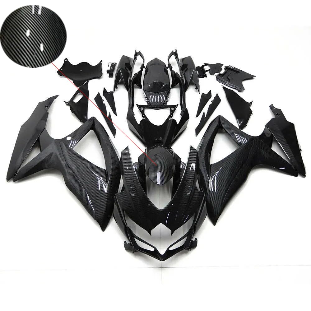 Amazon.com: MC Carbon Fiber Look Fairing Fit for 2008 2009 2010 GSXR ...