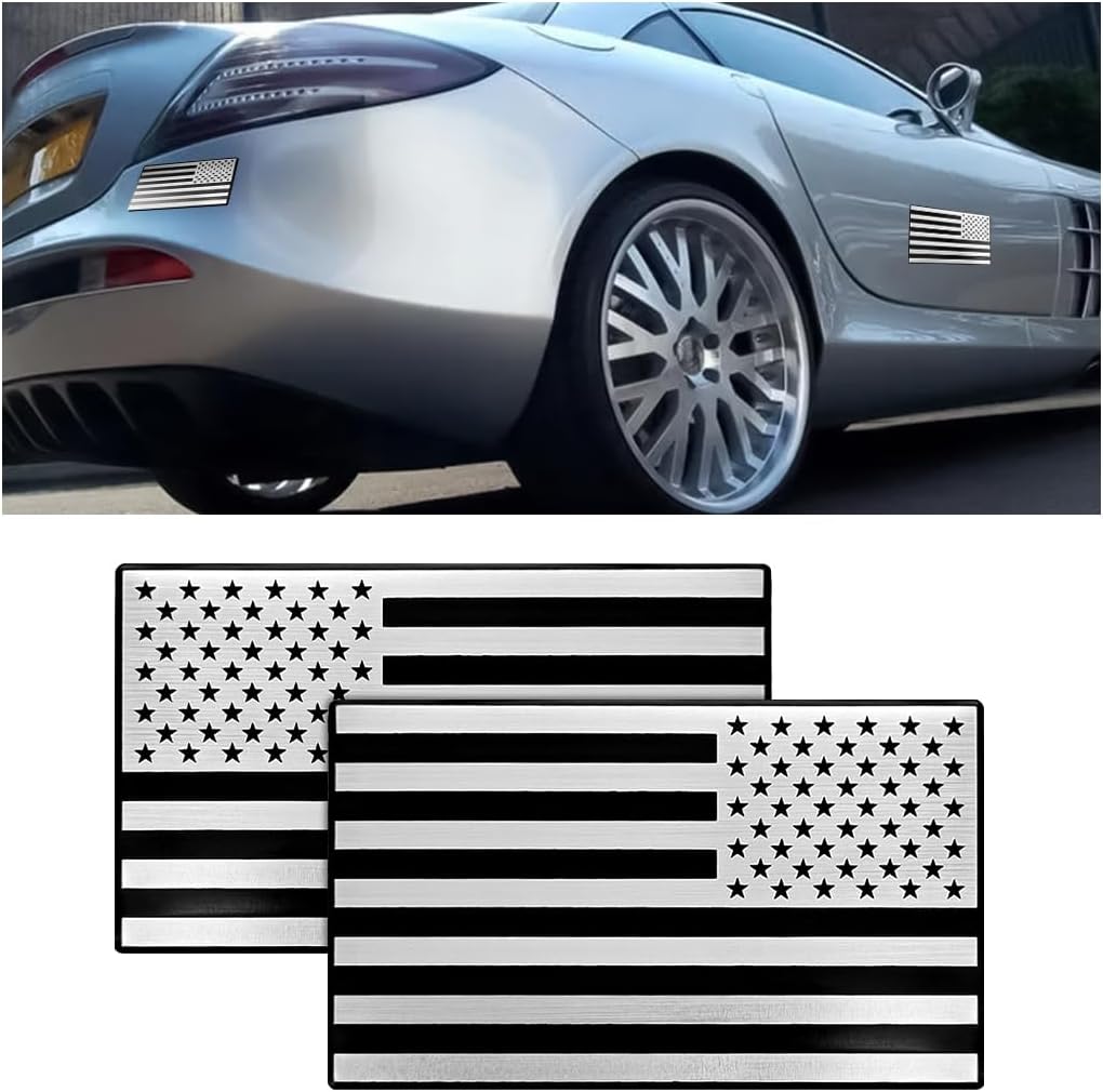 Amazon.com: BESULEN American Flag Car Stickers, 2 Pack 5 x 3 Inch USA ...