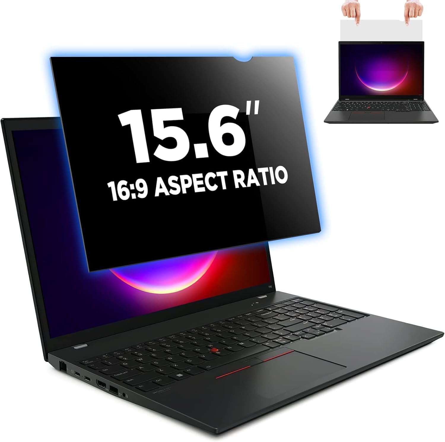 Laptop privacy Screen 15.6 Inch for 16:9 Aspect Ratio, Anti-Spy privacy ...