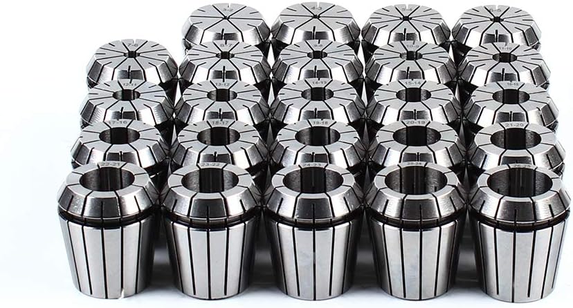 24 Pcs ER40 Precision Spring Collet Set for Boring Drilling Tapping ...