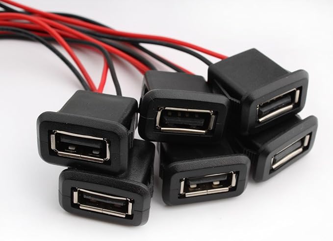 RUNCCI-YUN 6PCS Micro USB Soldering Jack Waterproof USB Socket Pigtail ...