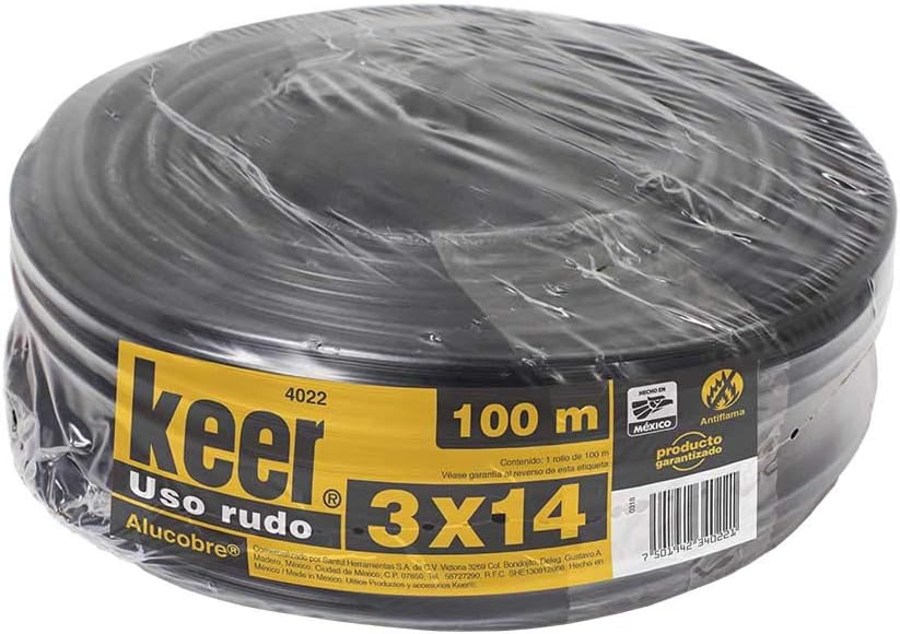 KEER, Cable de Uso Rudo, Cables Tipo SJT, Antiflama, 2 Conductores ...
