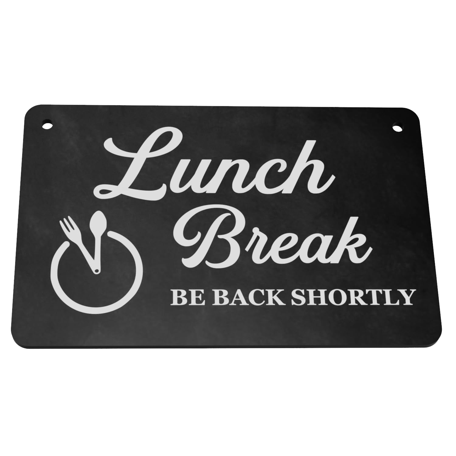 No Noon Break Logo Lunch Break Hanging Sign Be Back Soon Notice ...