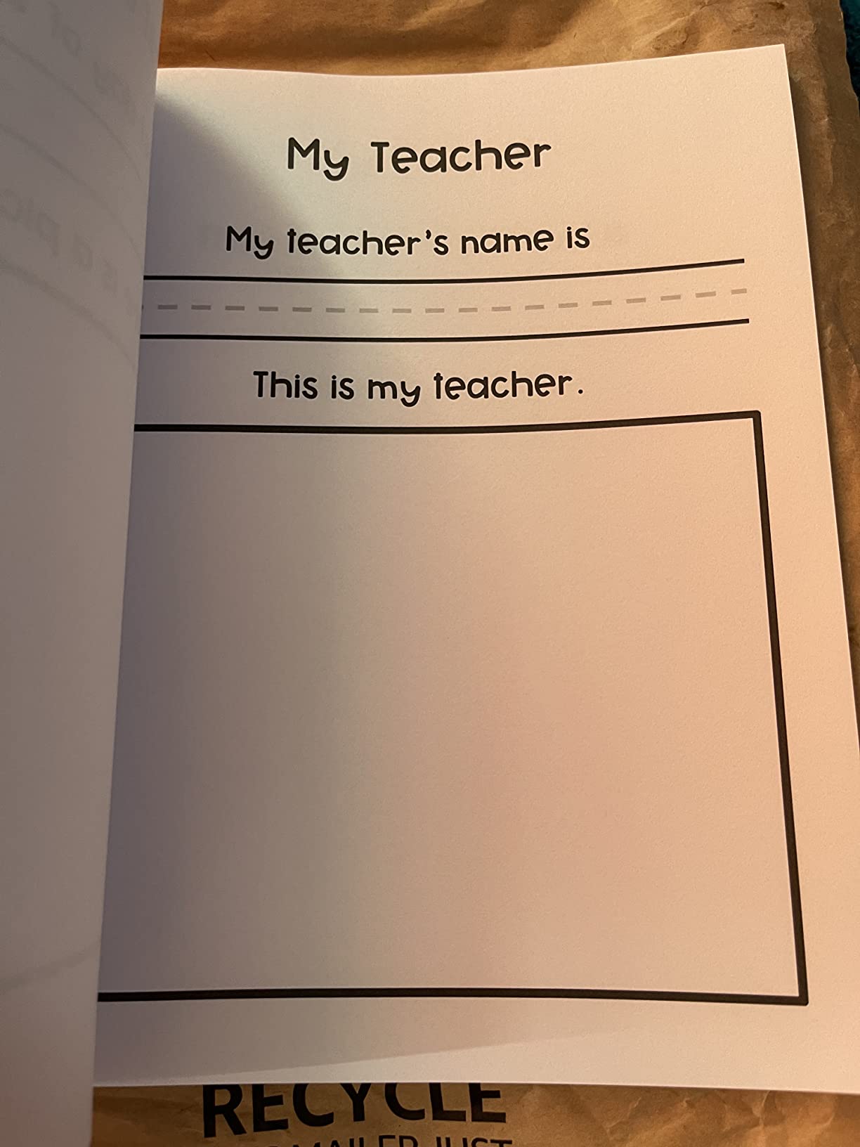 Preschool Memory Book: Personalized keepsake journal, School year ...