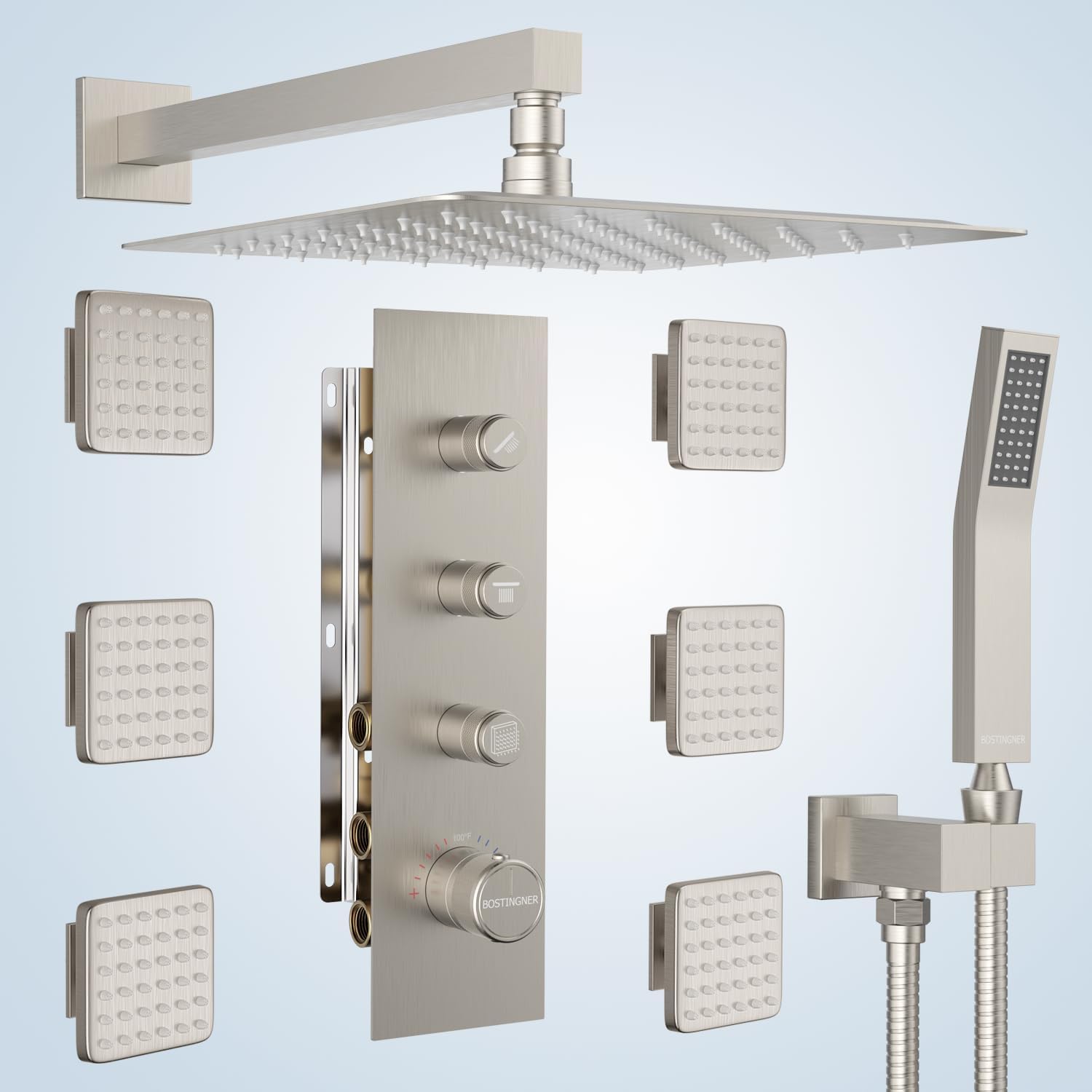 Shower Jets System, 12 Inch Thermostatic Rainfall Philippines | Ubuy