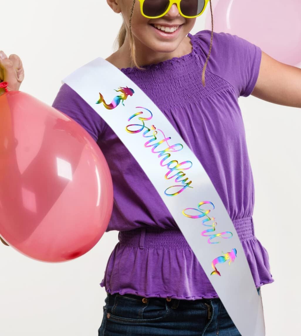 Amazon.com: Docooniver Birthday Girl Sash for Girls and Kids 5,6,7,8,9 ...
