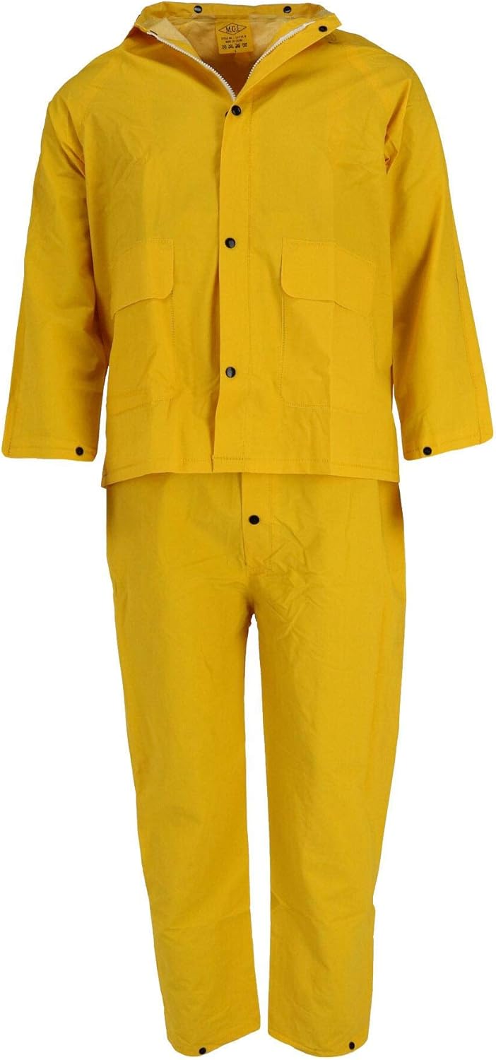 Amazon.com: Tuff Grip Men's 3 Piece Overall Pants and Jacket Rain Suit ...