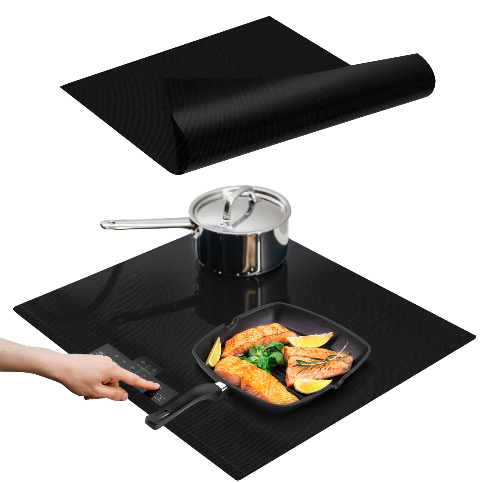 Induction Hob Protector 78x52cm,(Magnetic) Induction Hob Cover,Silicone ...
