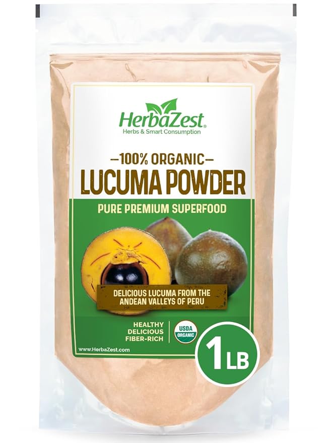 Amazon.com: HerbaZest Lucuma Powder Organic – 16oz (454g) – Vegan ...