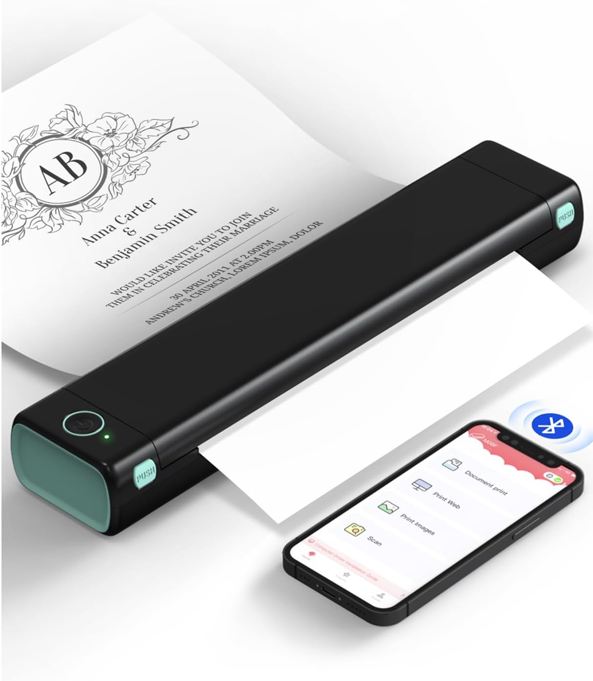 Amazon.com: COLORWING M832 Portable Printers Wireless for Travel ...