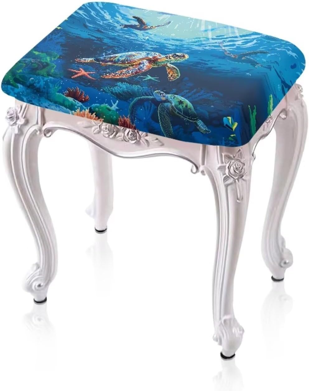 Amazon.com: GLENLCWE Underwater Sea Turtle Stool Cover Rectangle,2Pcs ...
